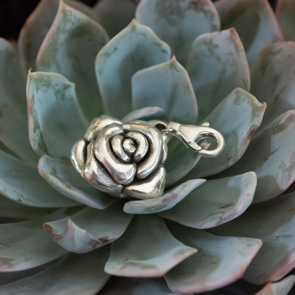 JCH001 - Sterling Silver Rose Charm – silverby-e.co.za