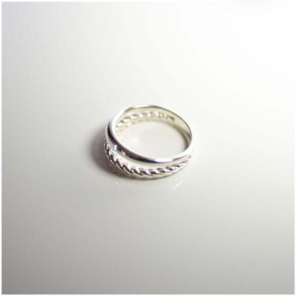 R054- Sterling Silver Double Ring – silverby-e.co.za